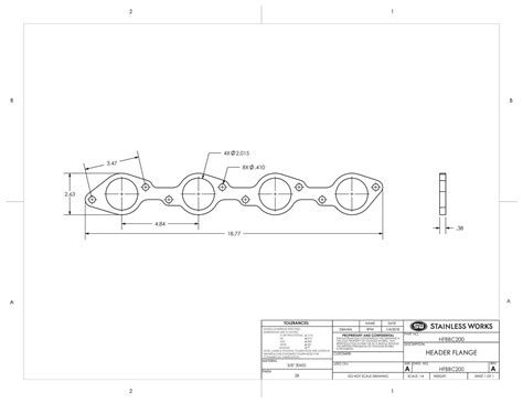 Chevrolet Bbc Header Flange