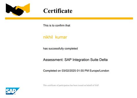 Im Pleased To Share That Ive Successfully Completed My Certification To Maintain My Sap