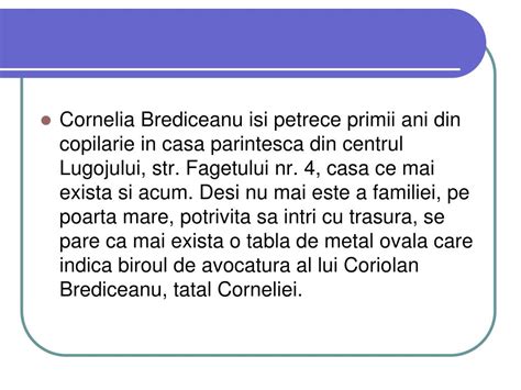 Ppt Cornelia Blaga Brediceanu Powerpoint Presentation Free Download