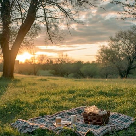 Free Sunset Picnic Scene Image Picnic Sunset Tranquility Download