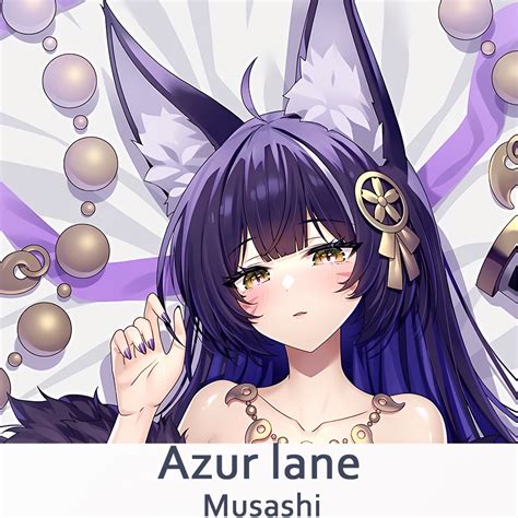 Novos Modelos Anime Azur Lane Musashi Kimono Fox Girl Cosplay