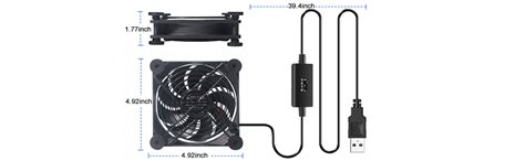 Ziwije Quiet Dual 120mm Usb Fan 5v With Usb Extension Cable