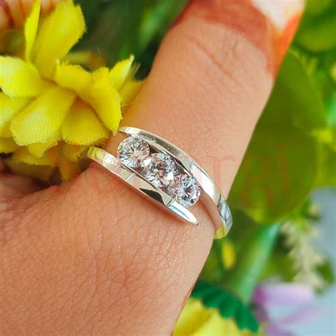 Swirl Ring Bypass Ring Tension Set Ring Three Stone Ring Etsy Swirl Ring Bypass Ring Tension Set Ring Three Stone Ring Etsy