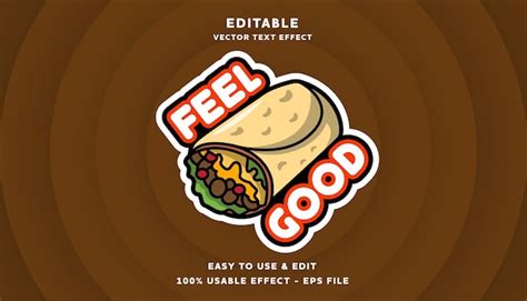 Premium Vector Feel Good Editable Logo And Text Effect