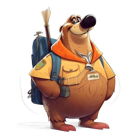 Premium Ai Image A Bear With A Backpack And A Backpack That Says Bear On It