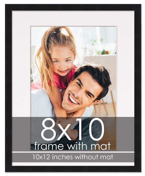 Buy 8x10 Frame With Mat Black 10x12 Frame Wood Made To Display Print
