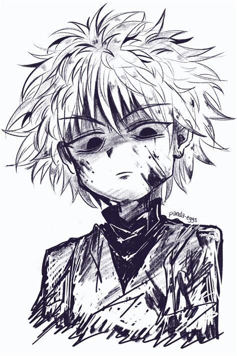 Pencil Brush Killua Drawing Rhunterxhunter