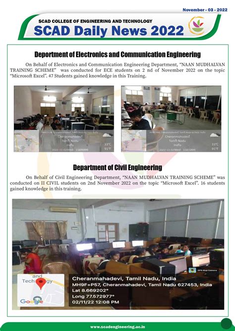 Naan Mudhalvan Training Programme Ii Year Scad College Of Engineering And Technology Tirunelveli
