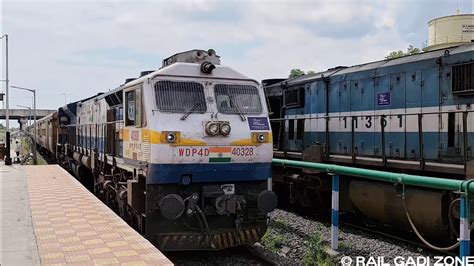17642 Narkher Kacheguda Intercity Express At Nanded Railway Station
