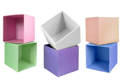 premium photo colorful boxes isolated