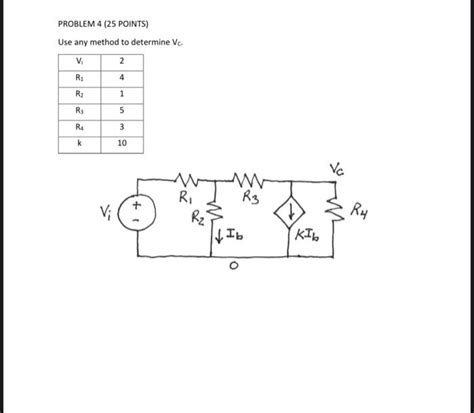solved problem 4 25 points use any method to determine vc