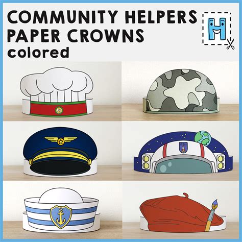 Community Helpers Free Printable Hats Printable Free Templates