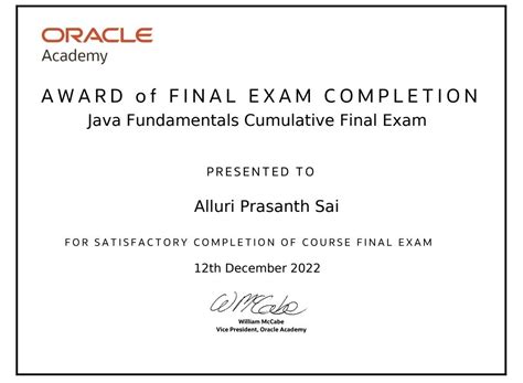 alluri prasanth sai on linkedin hello everyone successfully completed my java fundamentals