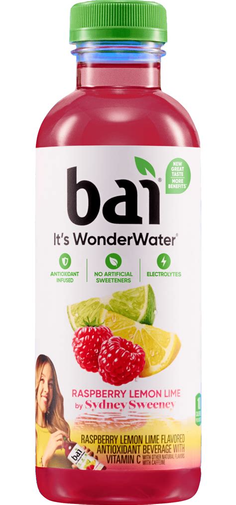Raspberry Lemon Lime Bai Water Beverage