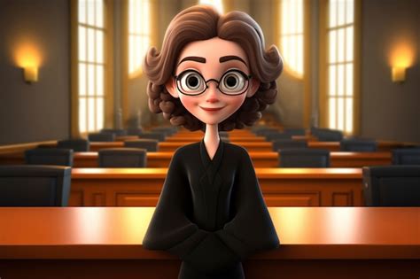 Retrato De Dibujos Animados En 3d De Una Persona Que Ejerce Una