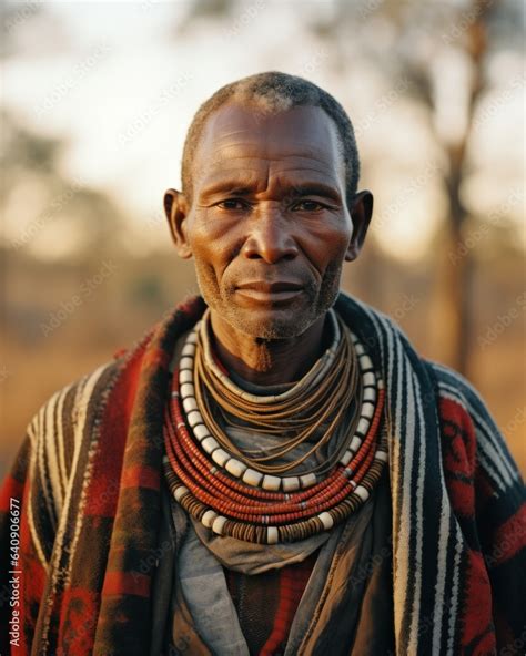 Portrait Of A Fictional Traditional Black Sub Saharan African Man In