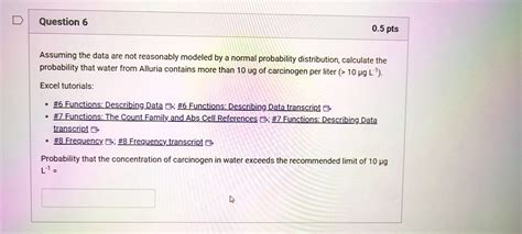 solved question 6 assuming the data are not reasonably modeled by a