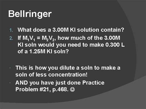 Solution Concentration Section 15 2 Objectives Review You