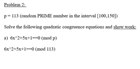 Solved P 113 Random Prime Number In The Interval [100 150]