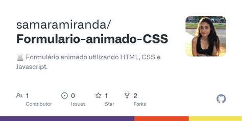 Github Samaramirandaformulario Animado Css 📄 Formulário Animado