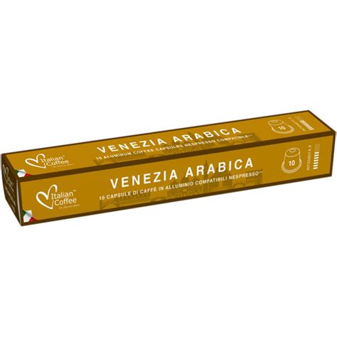 Cápsulas Café Alumínio Nespresso Venezia Arabica Italian Coffee 10 Un