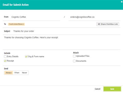 Create Custom Email Notifications Cognito Forms