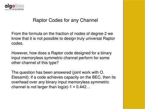 PPT Raptor Codes PowerPoint Presentation Free Download ID