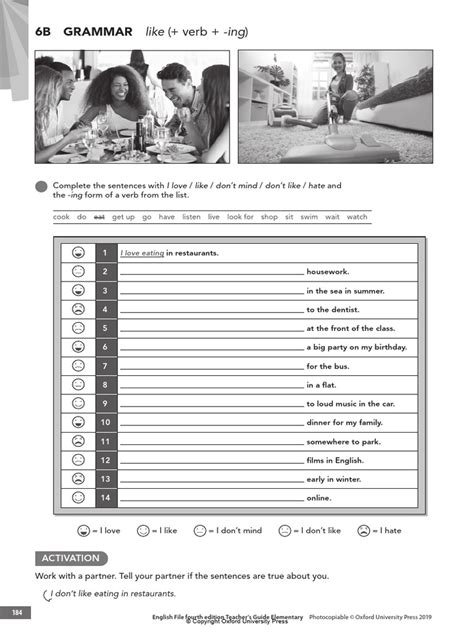 Verb Patterns Pdf Linguistics Grammar