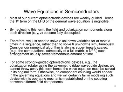 Ppt Optical Equations 3 Optical Model For Optoelectronic Devices