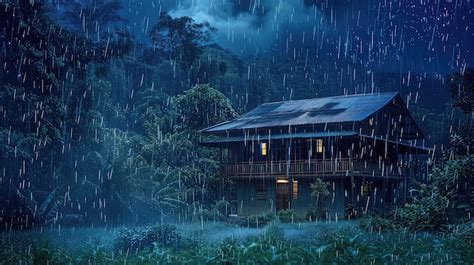 Premium Photo Shelter House In Rain