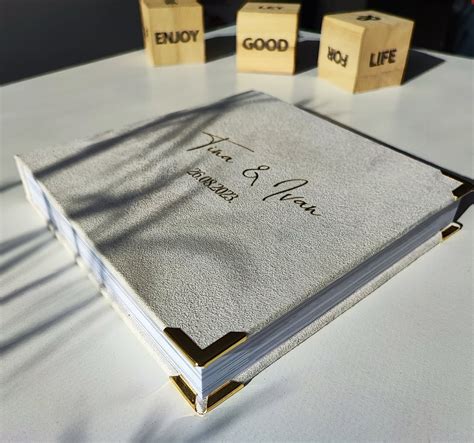 Custom Love Book With Photos Printed On Pages Velvety Photo Book For
