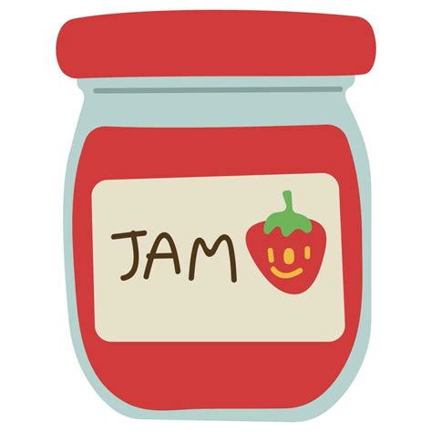 Jam Single Cute On A White Background Vector Illustration 26321166