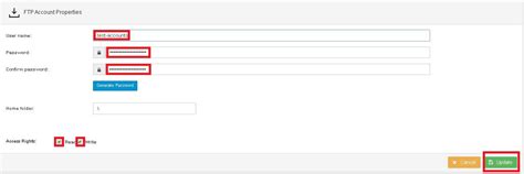 how to add an ftp account in solidcp global support portal
