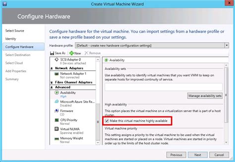 Hyper V Error 23001 Cannot Create Or Update A Non Highly Available Virtual Machine