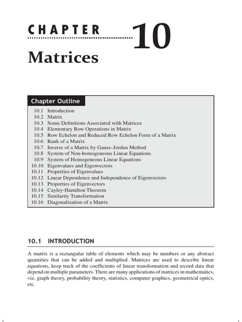 Ch1 Maths 2 Pdf Matrix Mathematics Eigenvalues And Eigenvectors