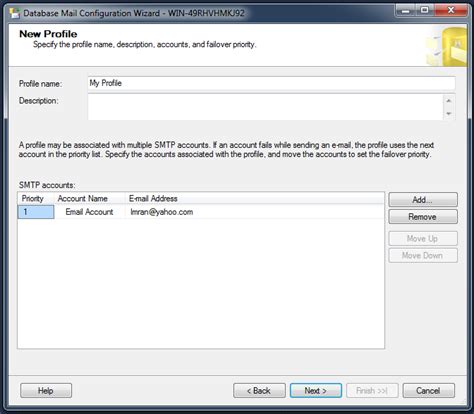 Sql Server How To Setup Database Mail Using Free Mail Accounts Sql