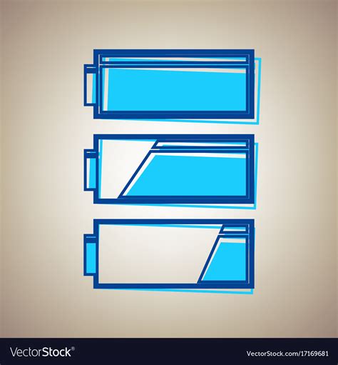 Set Of Battery Charge Level Indicators Royalty Free Vector