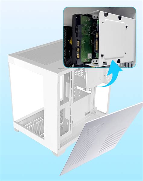 Diypc Diy Cube01 W White Usb3 0 Frameless Dual Tempered Glass Micro Atx