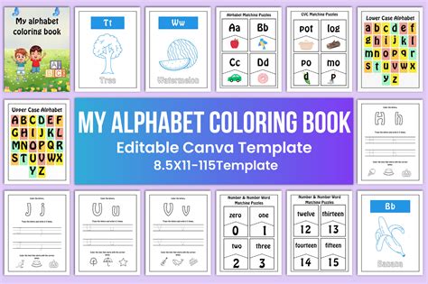 My Alphabet Coloring Book Canva Interior Graphic By Munjixpro