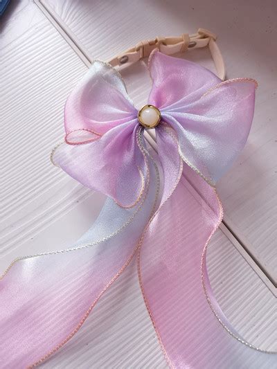 Badubg Органза перла котка коте панделка цветно чаровно коте котешка