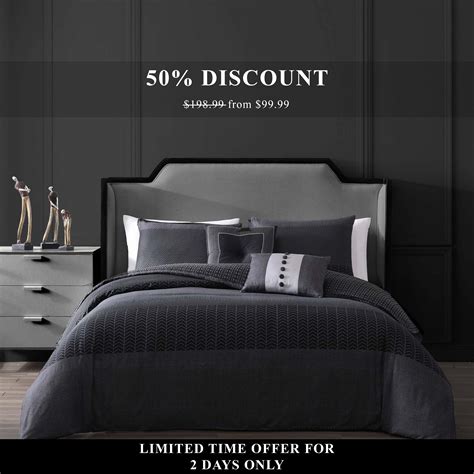 Bebejan Kyle Black 100 Cotton 230 Thread Count 5 Piece Reversible Com