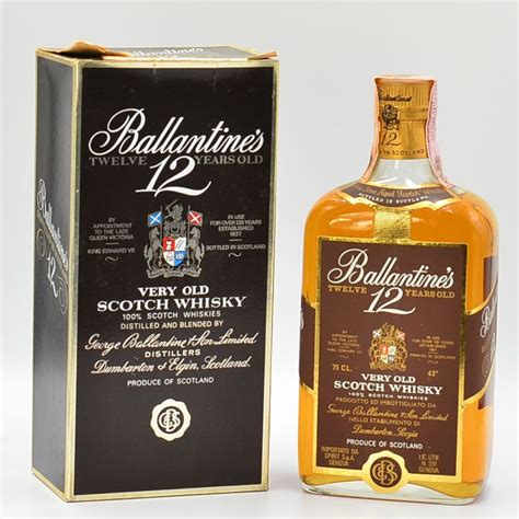 Ballantines 12 Year Old Scotch Whisky Botlled 1980s