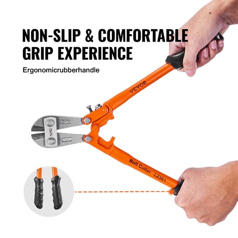 Vevor Bolt Cutter 18 Lock Cutter Bi Material Handle With Soft Rubber