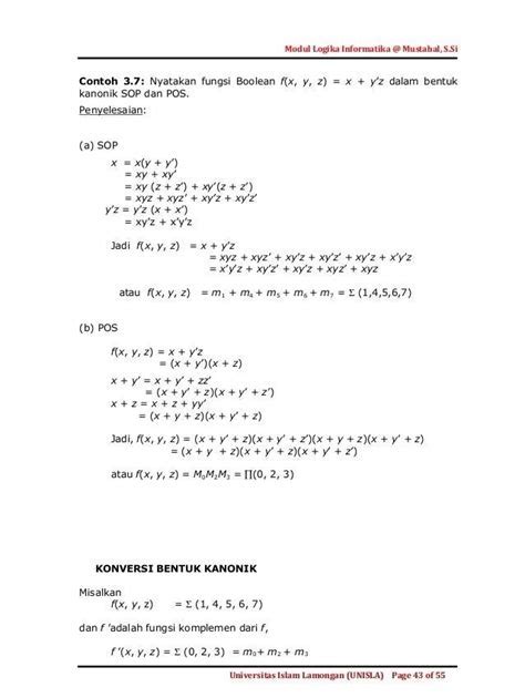 Contoh Soal Aljabar Boolean Matematika Diskrit Harian Soal