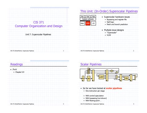 Unit 7 Superscalar Pipelines Lecture Slides Cis 371 Docsity