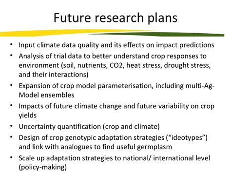 future research plans input