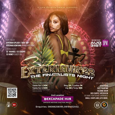 Extérieur22 Event Design Scenery Wallpaper Party Flyer Talking Drums