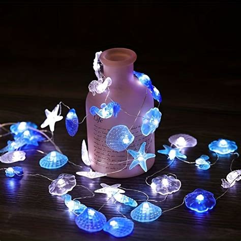 Temu｜1pc Coastal String Lights 2m 20 Lamp Summer Party Beach Ocean