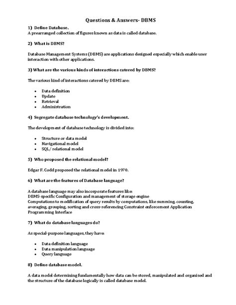 Oral Questions And Answers For Dbms Mysql Mongodb Nosql Questions