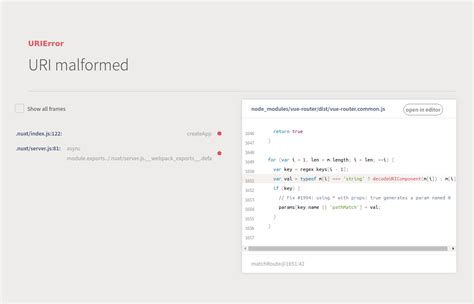 Uri Malformed With Dynamic Route Issue Nuxt Nuxt Github